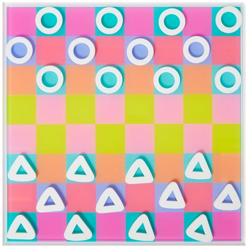 Chic Acrylic Checkers Game