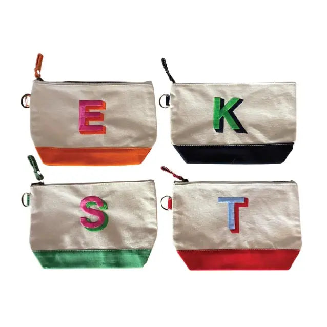 Shadow Initial Doodle Pouch