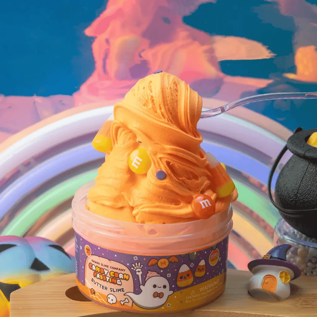Candy Corn Frosting Butter Slime