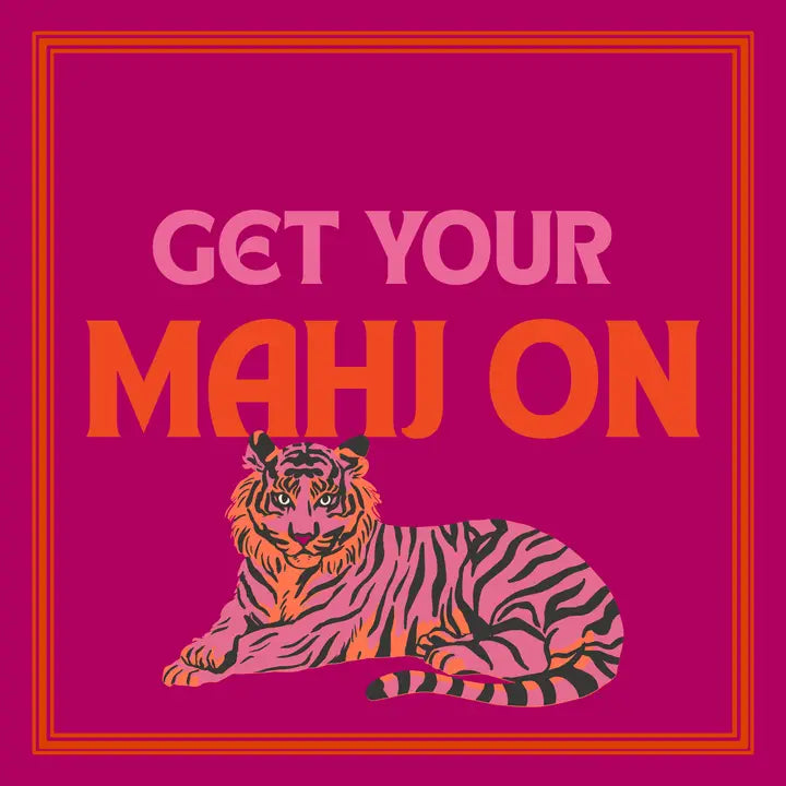 Tiger Mahjong Cocktail Napkin