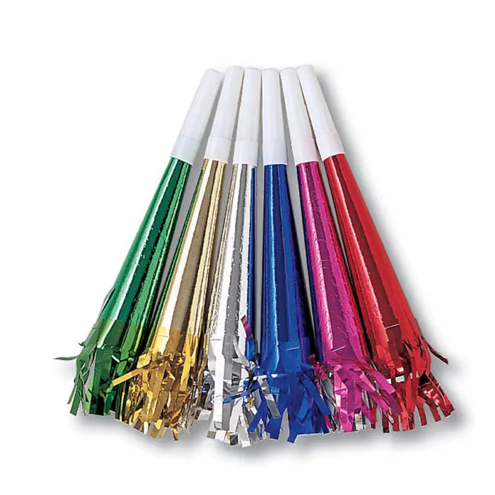 Foil Party Horns with Fringe