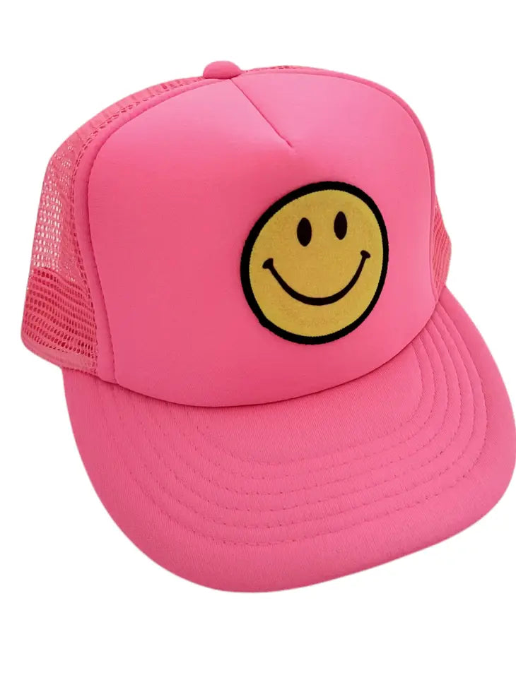 Smiley Face Patch Vintage Trucker Hat