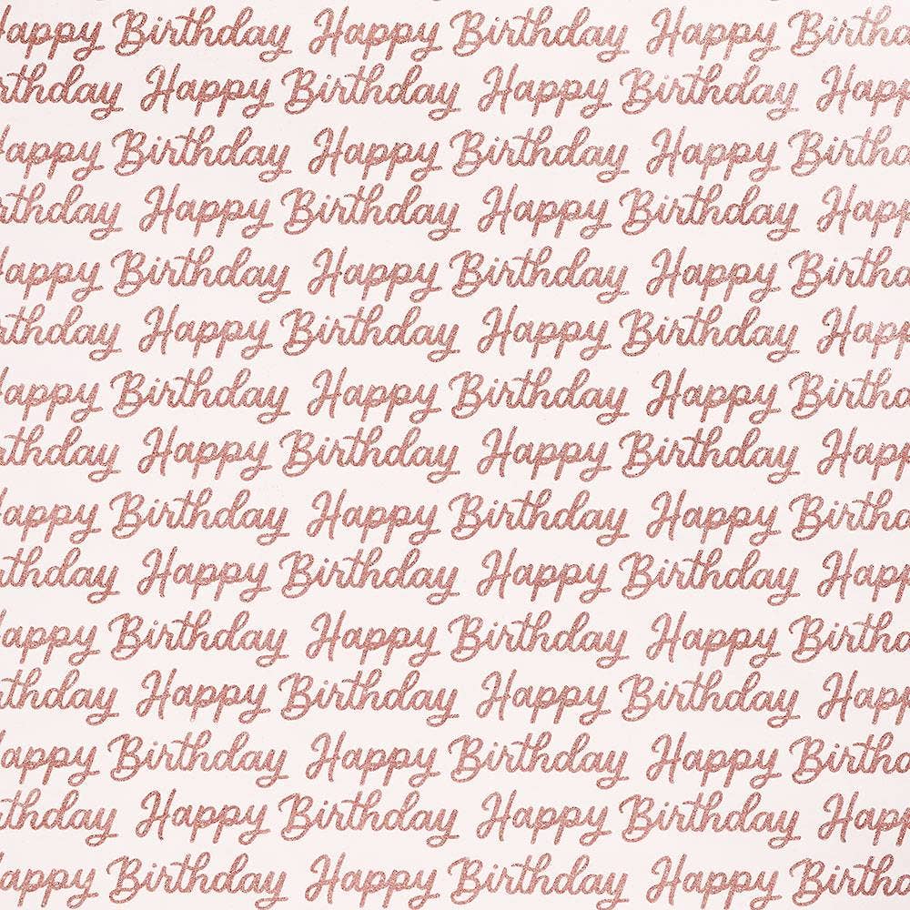 Happy Birthday Pink Glitter Wrap