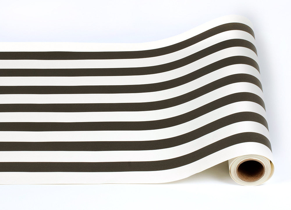 Black & White Stripe Paper Runner 20"